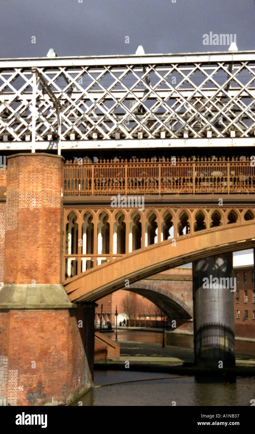 Bridge in Castlefield Manchester Stock Photo - Alamy
