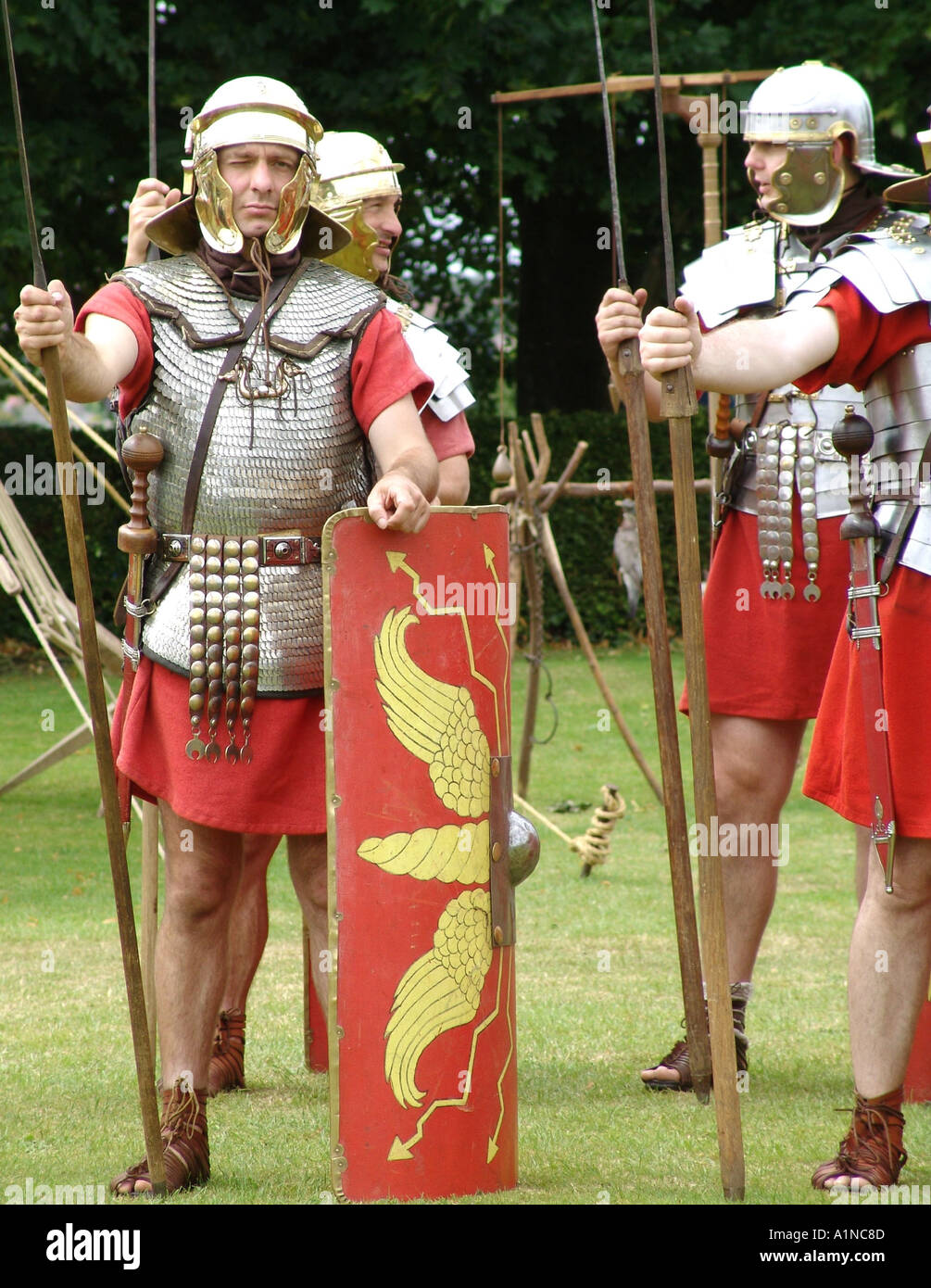 Roman Legionary at the Amphitheatre at Caerleon South Wales UK 2004 ...