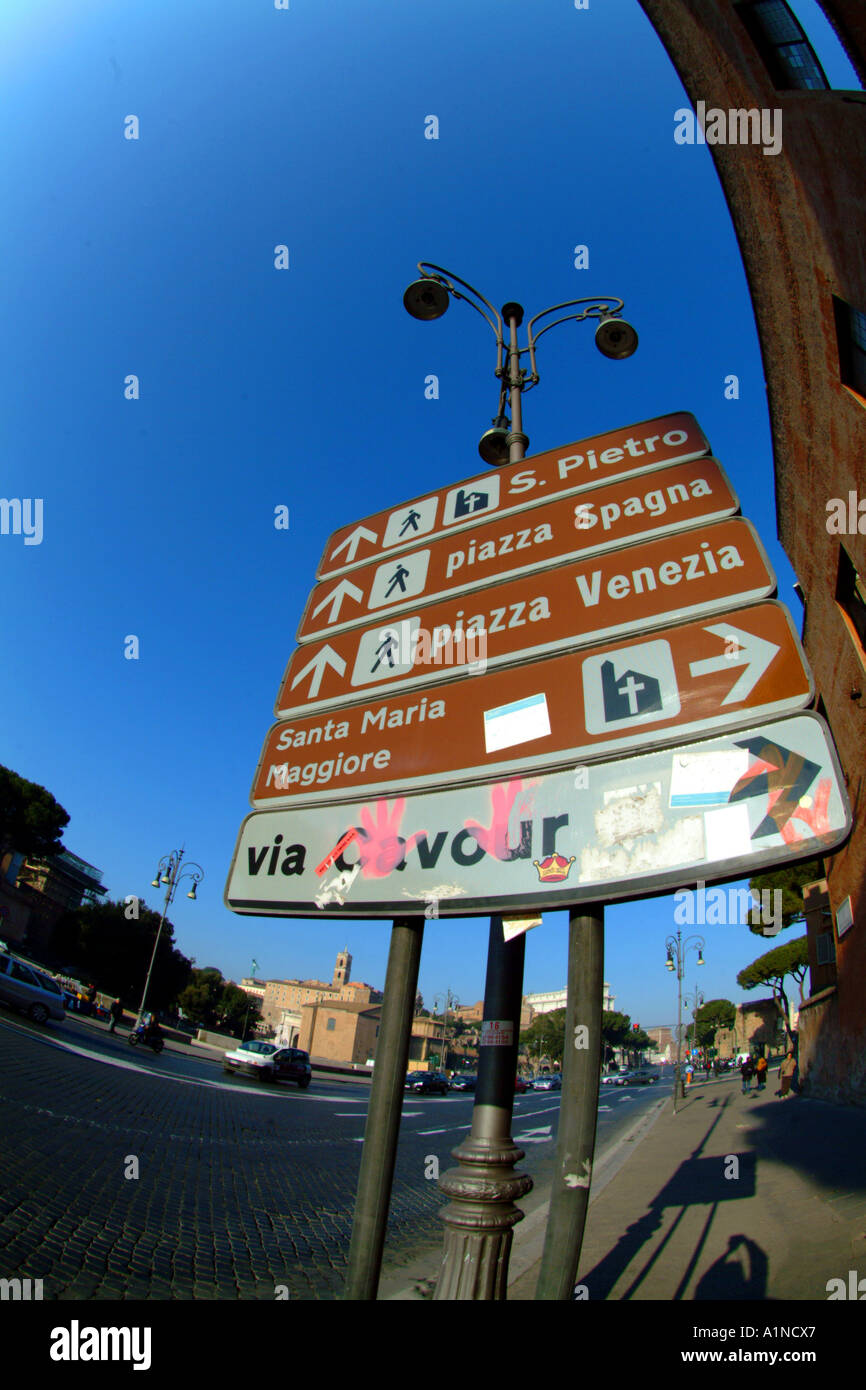 blue sky signs locations destinations rome roma roman italy italian ...