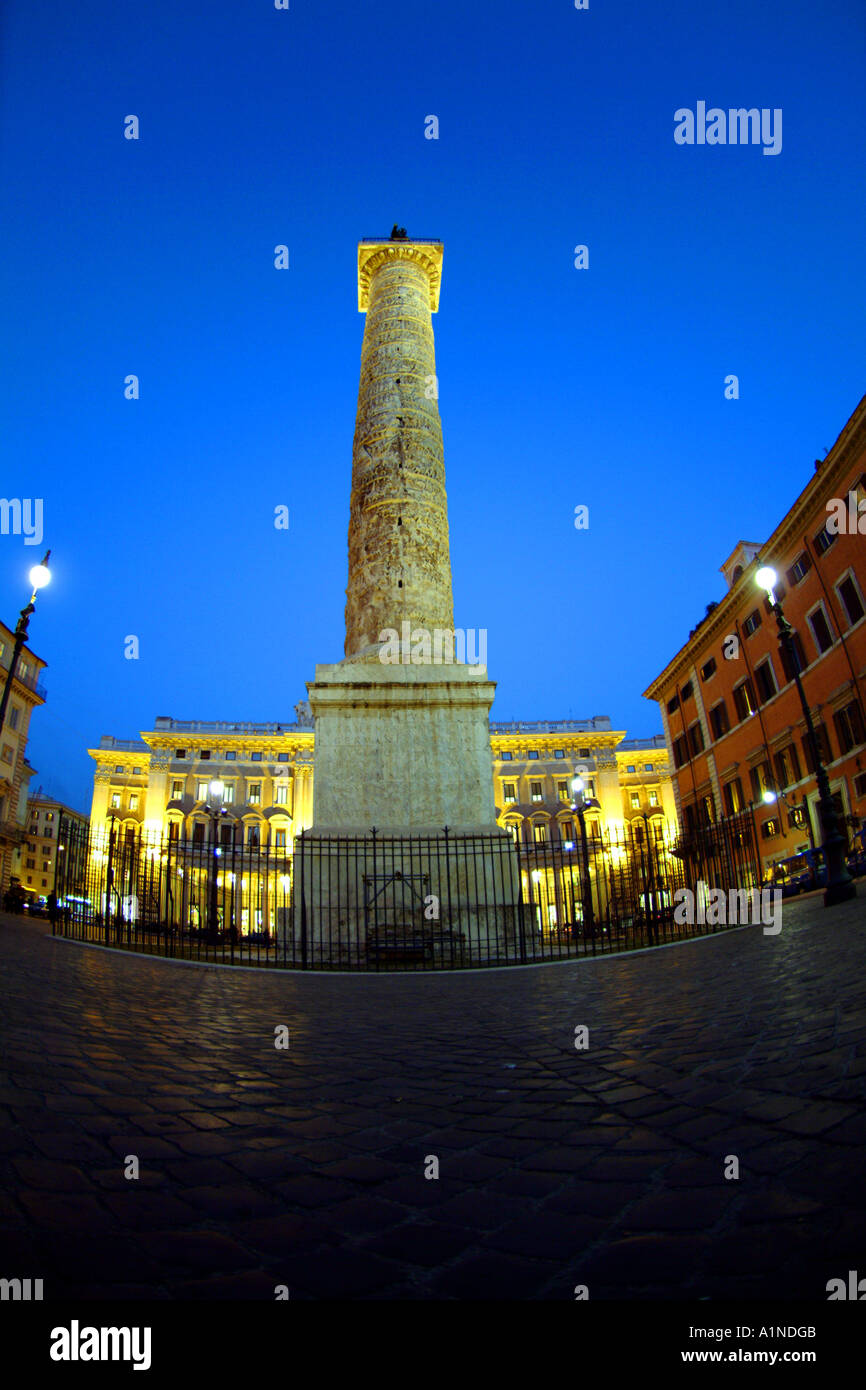 column evening piazza rome roma roman italy italian italia italiano ...