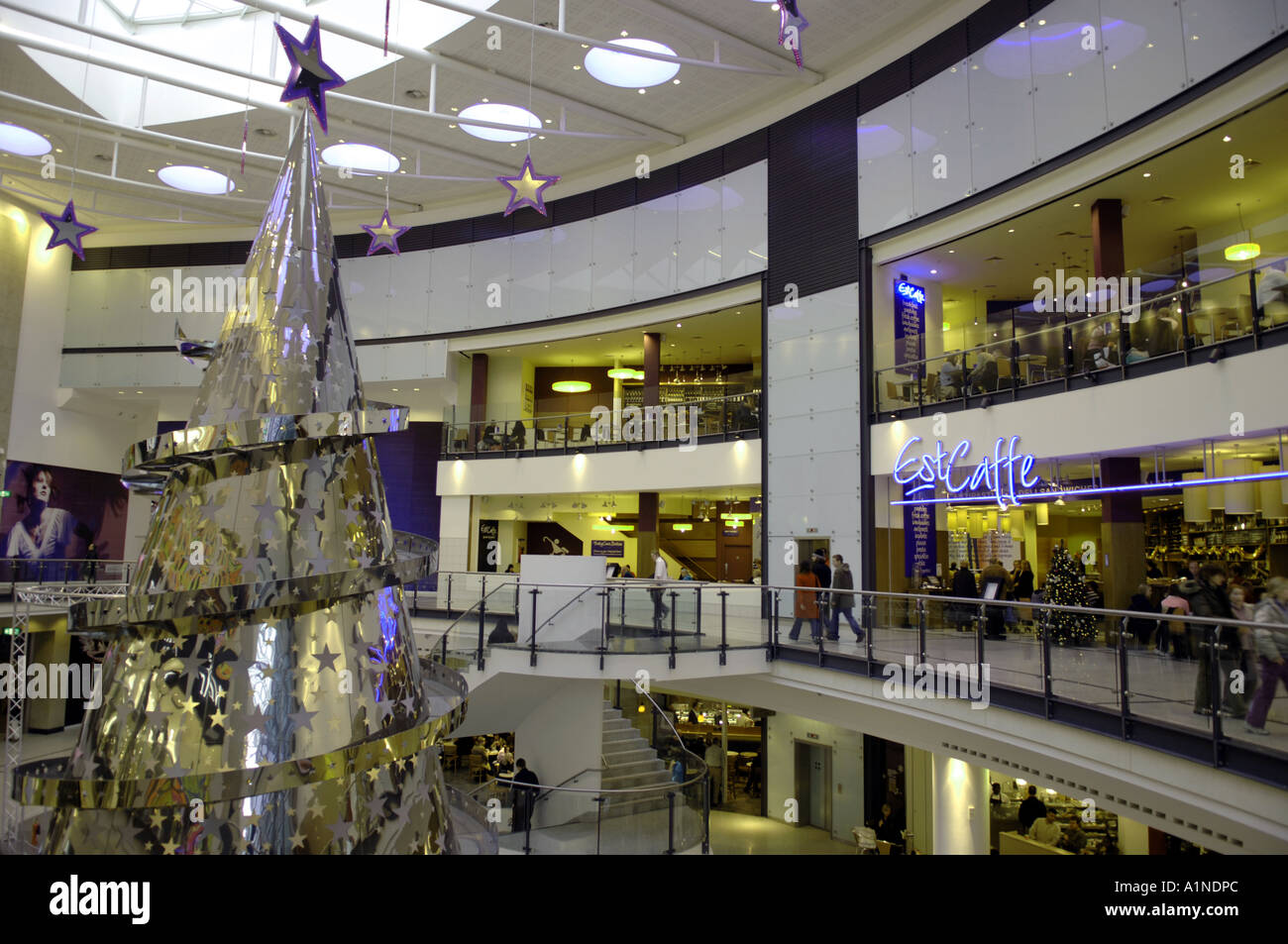 interior arndale centre manchester christmas shopping consumerism mall ...