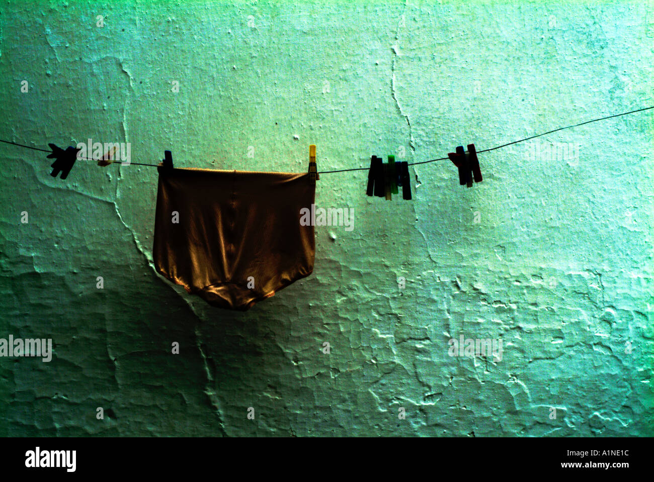 Washing line knickers hi-res stock photography and images - Alamy