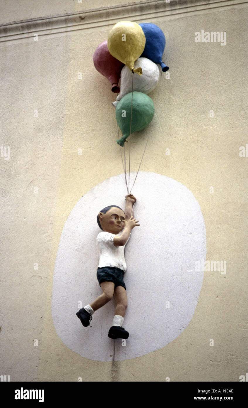 Kid of balloons Stock Photo - Alamy