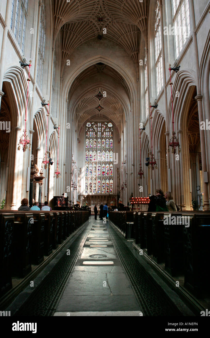 Interior of Bath Abbey, Bath, England Stock Photo - Alamy