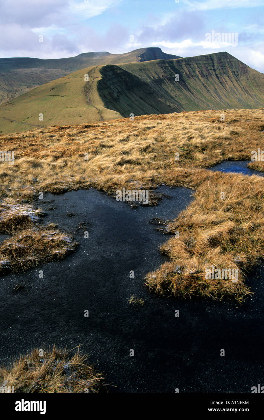 Ridges and summits Brecon Beacons National Park Powys Wales UK Europe ...