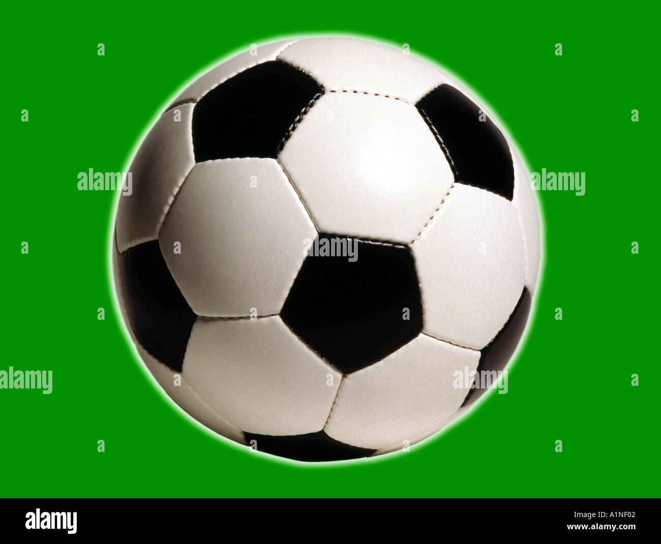 Green soccer ball white background Cut Out Stock Images & Pictures - Alamy