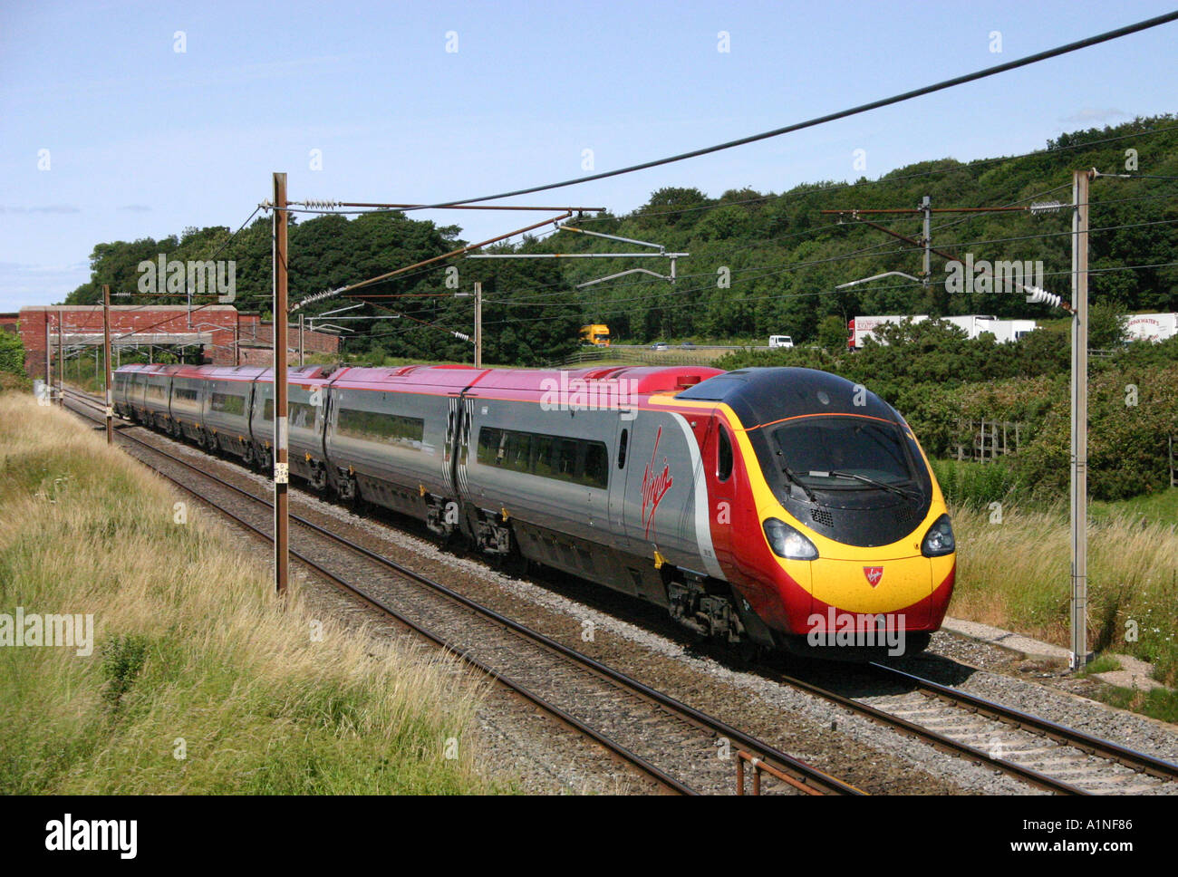 Virgin Class 390 Pendolino Train Stock Photo - Alamy