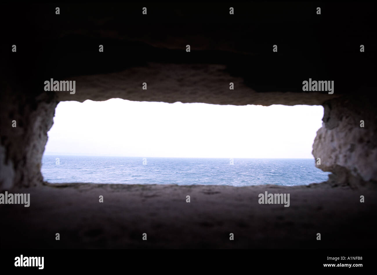 East Facing Window From A Portland Pillbox East window In Dorset county ...