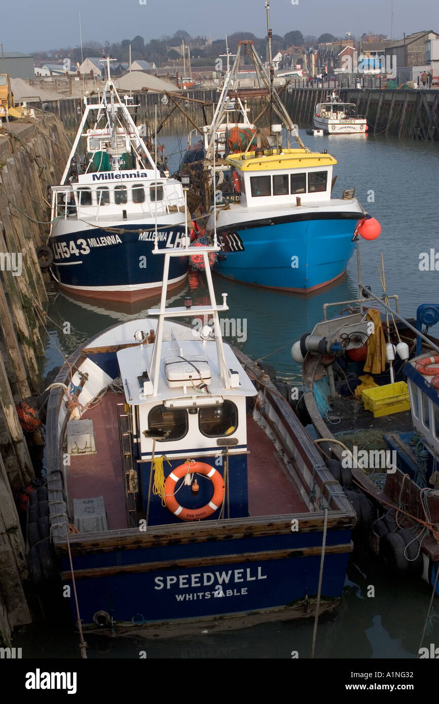 Harbour with Fishing Boats Whitstable Kent England UK Stock Photo - Alamy