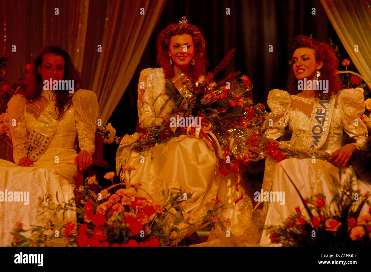 FINALISTS IN MISS USSR COMPETITION MOSCOW Stock Photo - Alamy