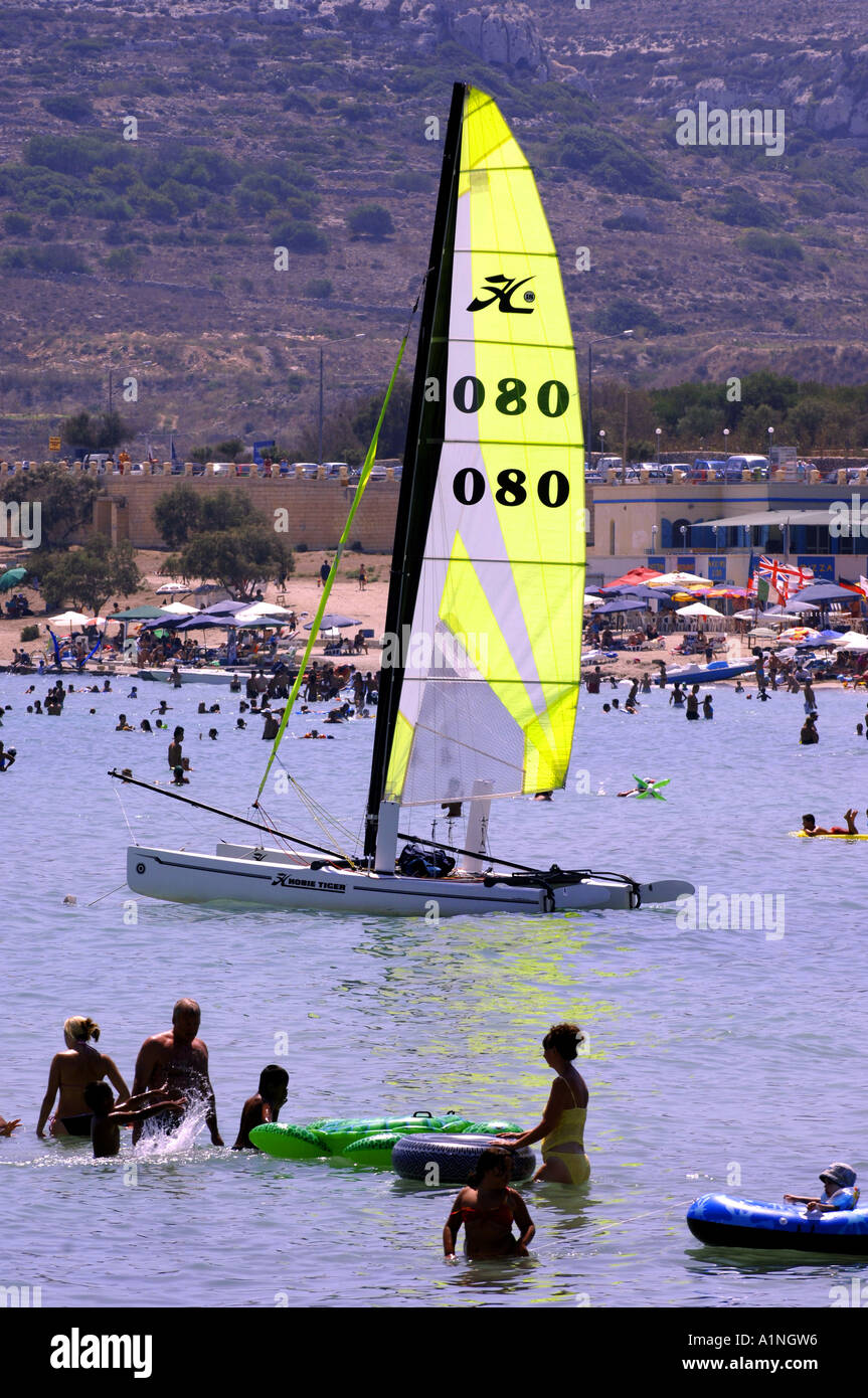 melietha bay malta maltese seaside island mediterranean summer sea ...