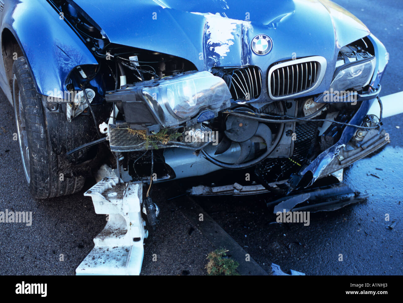 Front of crashed car Stock Photo - Alamy