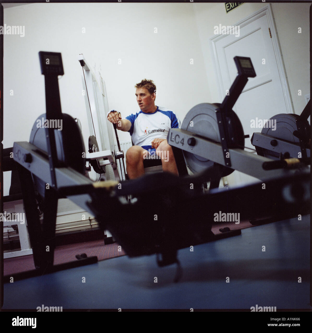James Cracknell and Matthew Pinsent Training at the Leander Rowing Club ...