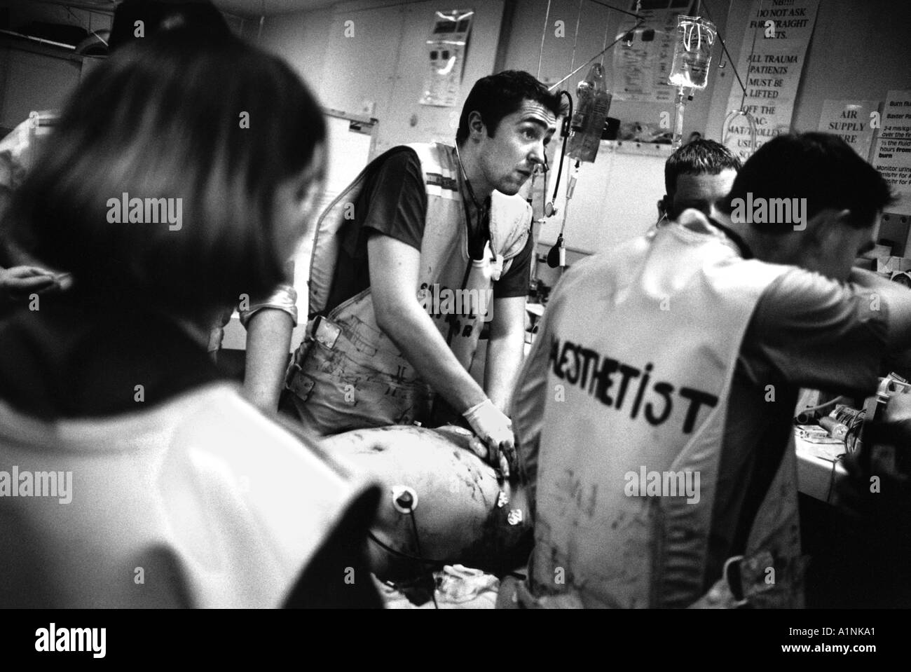 Trauma team emergency hospital Black and White Stock Photos & Images ...