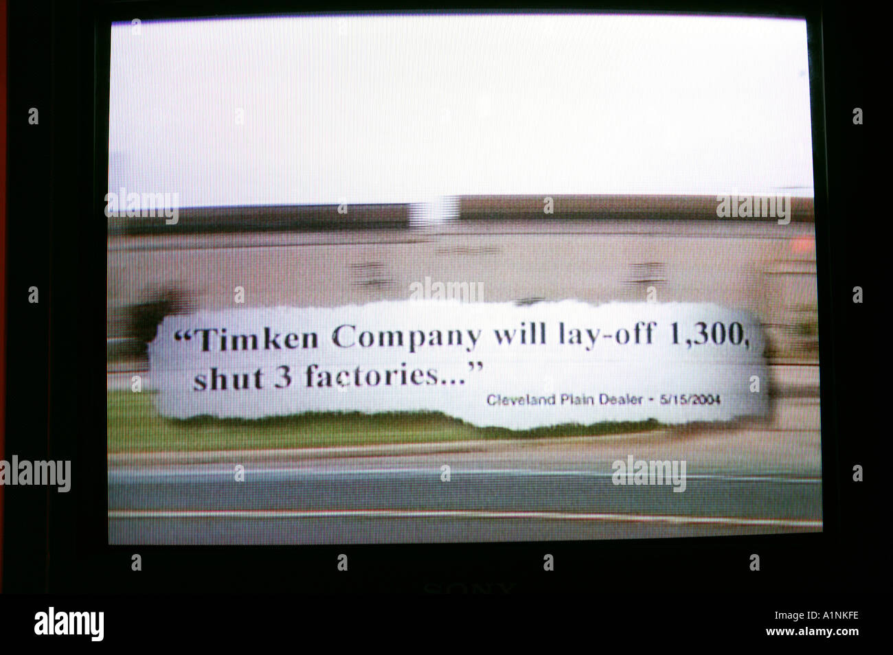 A pro Kerry TV ad during the 2004 Presidential elections. USA Stock ...