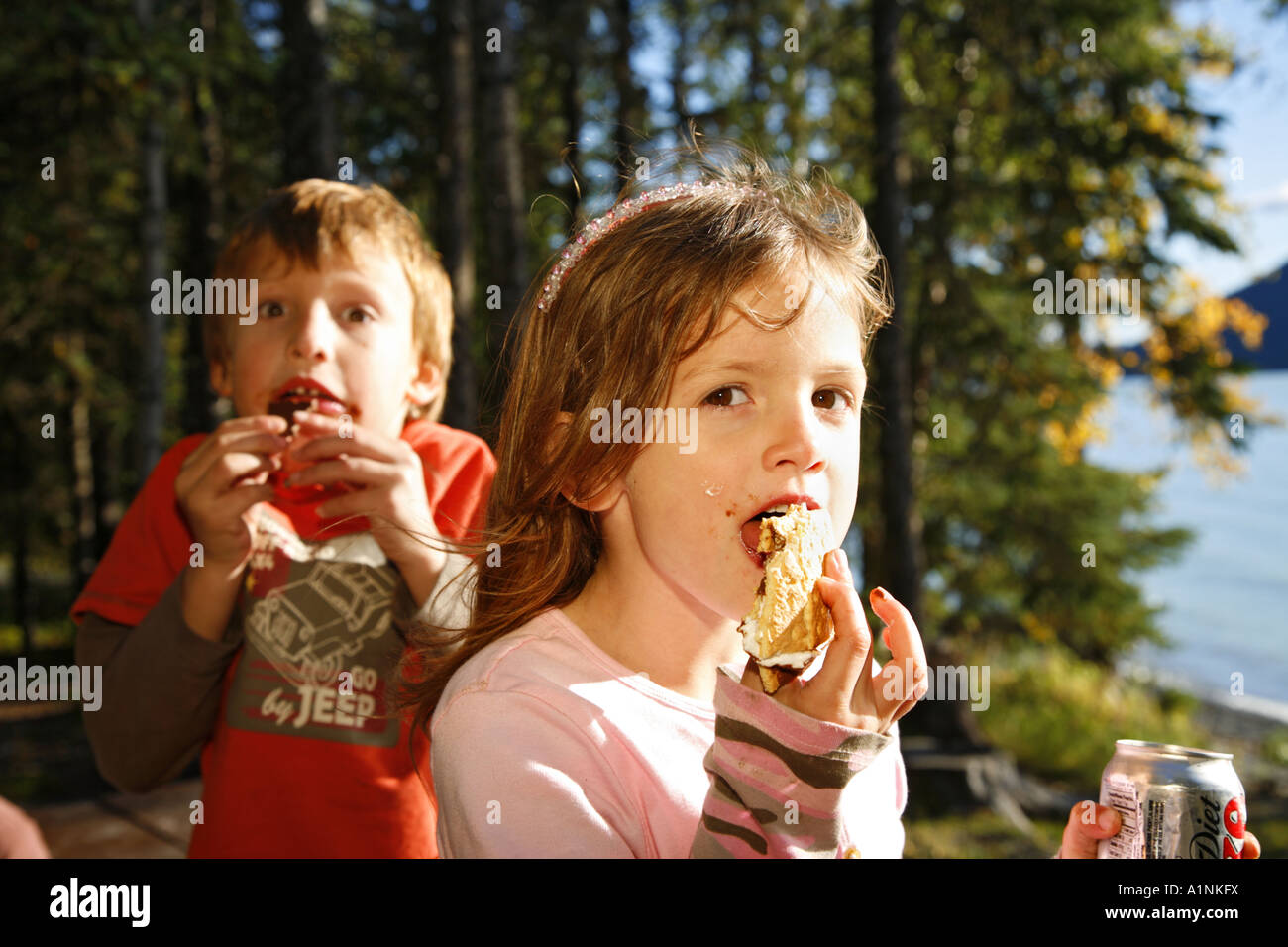 Kids Eating Smores