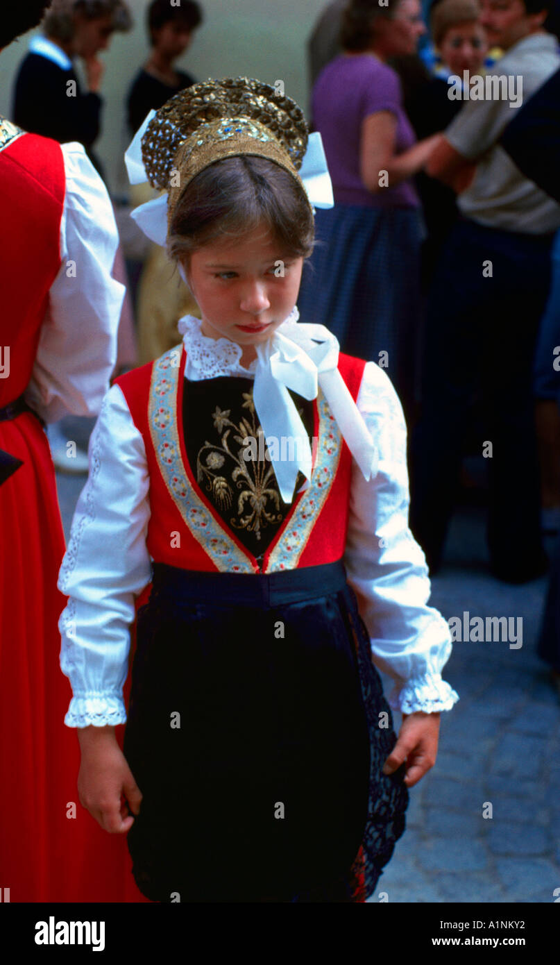 Monte Rosa Italy Child National Dress Stock Photo - Alamy