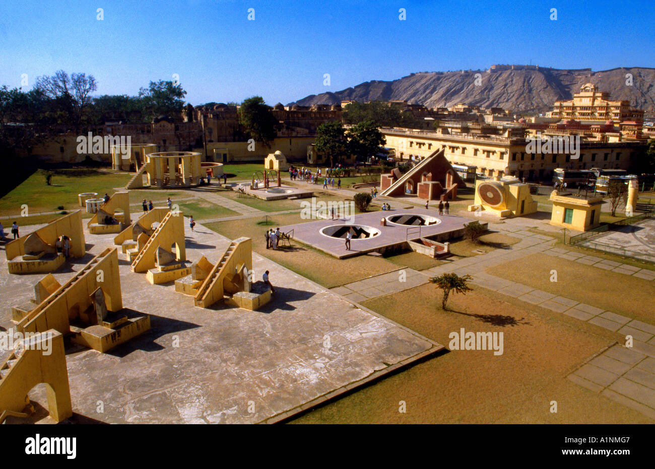 Jaipur India Observatory View Over Jantar Mantar Stock Photo - Alamy