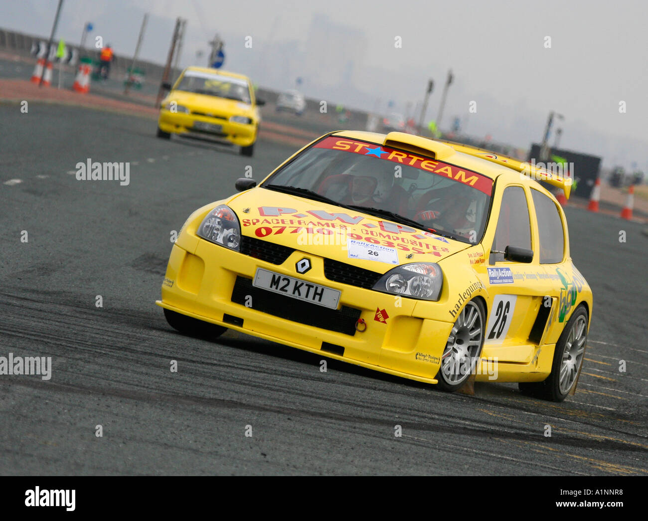 Renault Clio on the New Brighton Stages Rally Stock Photo - Alamy