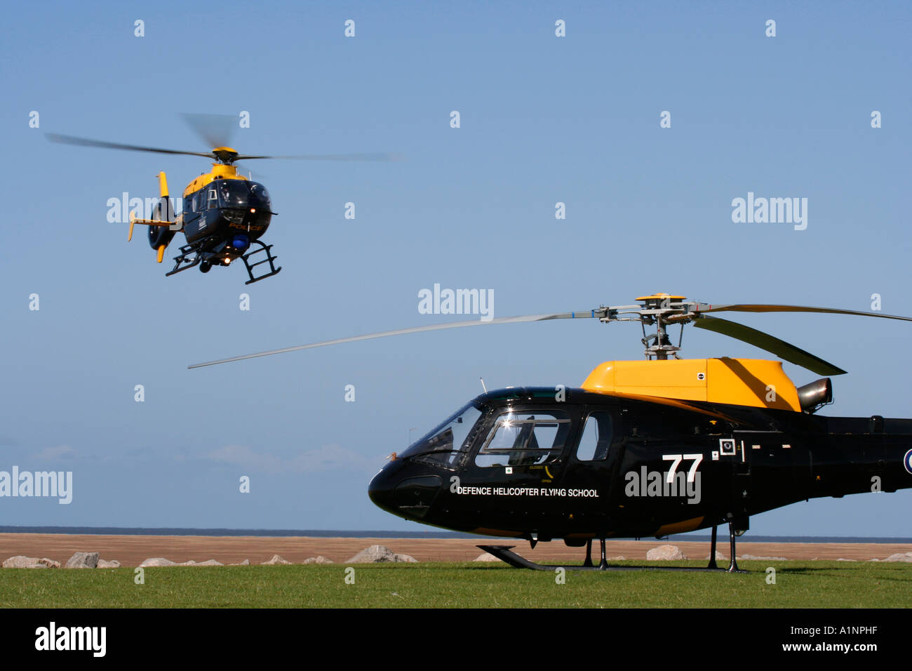 Merseyside Police Eurocopter and Royal Airforce Squirrel Helicopters ...
