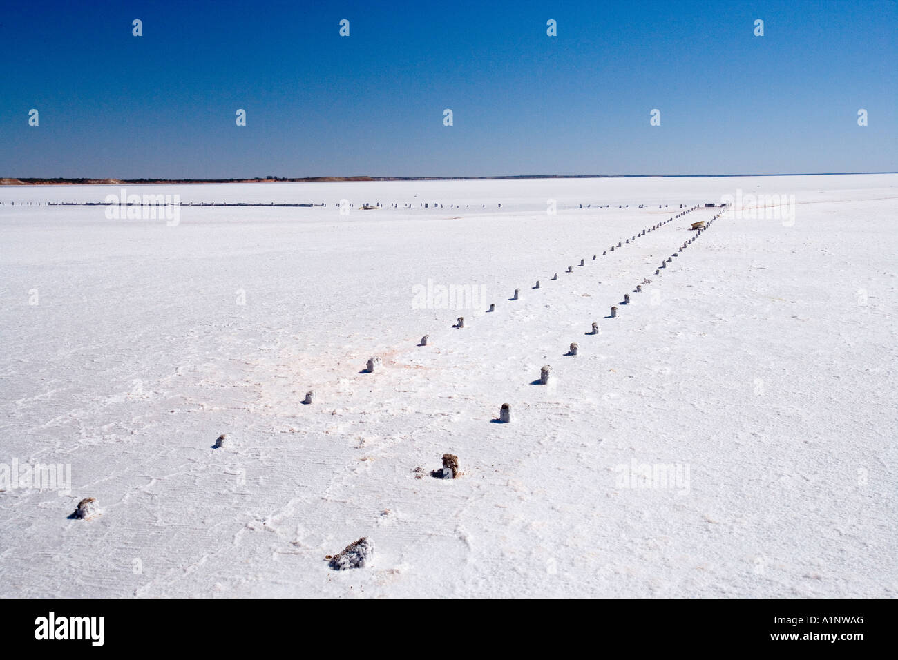 Old Salt Works Lake Hart Stuart Highway near Woomera Outback South ...