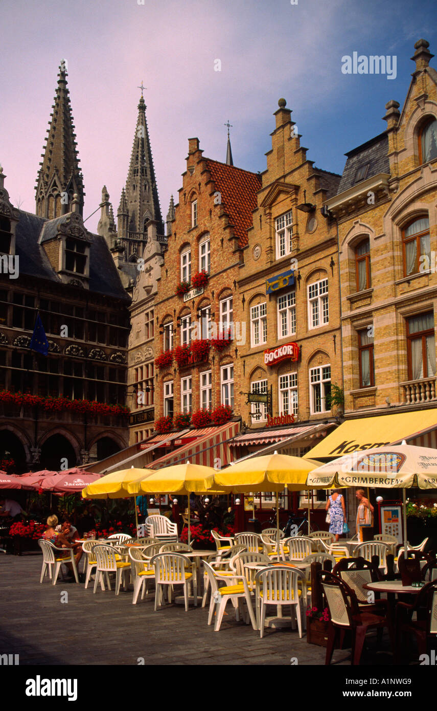 Main square in Ypres Belgium Stock Photo - Alamy