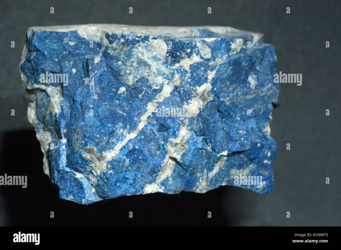 Lazurite sodium aluminum silicate blue mineral Stock Photo - Alamy