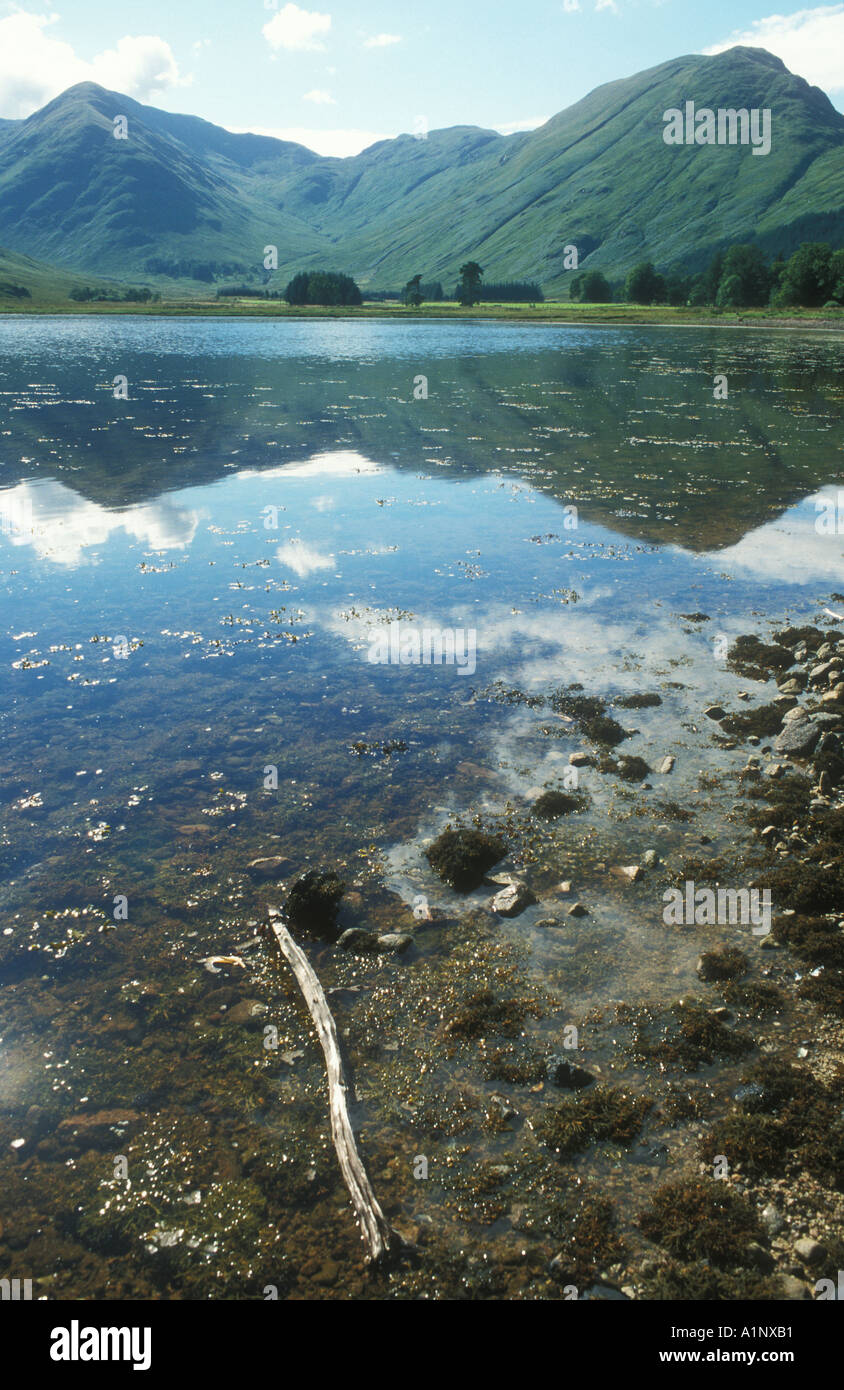 Reflections in Loch a Choire Western Highlands Stock Photo - Alamy