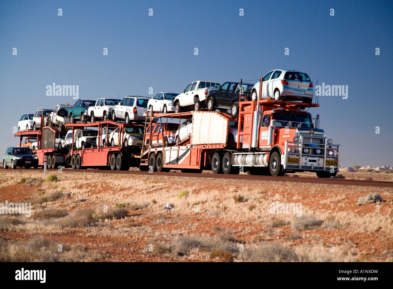 Road Train Coober Pedy Outback South Australia Australia Stock Photo ...