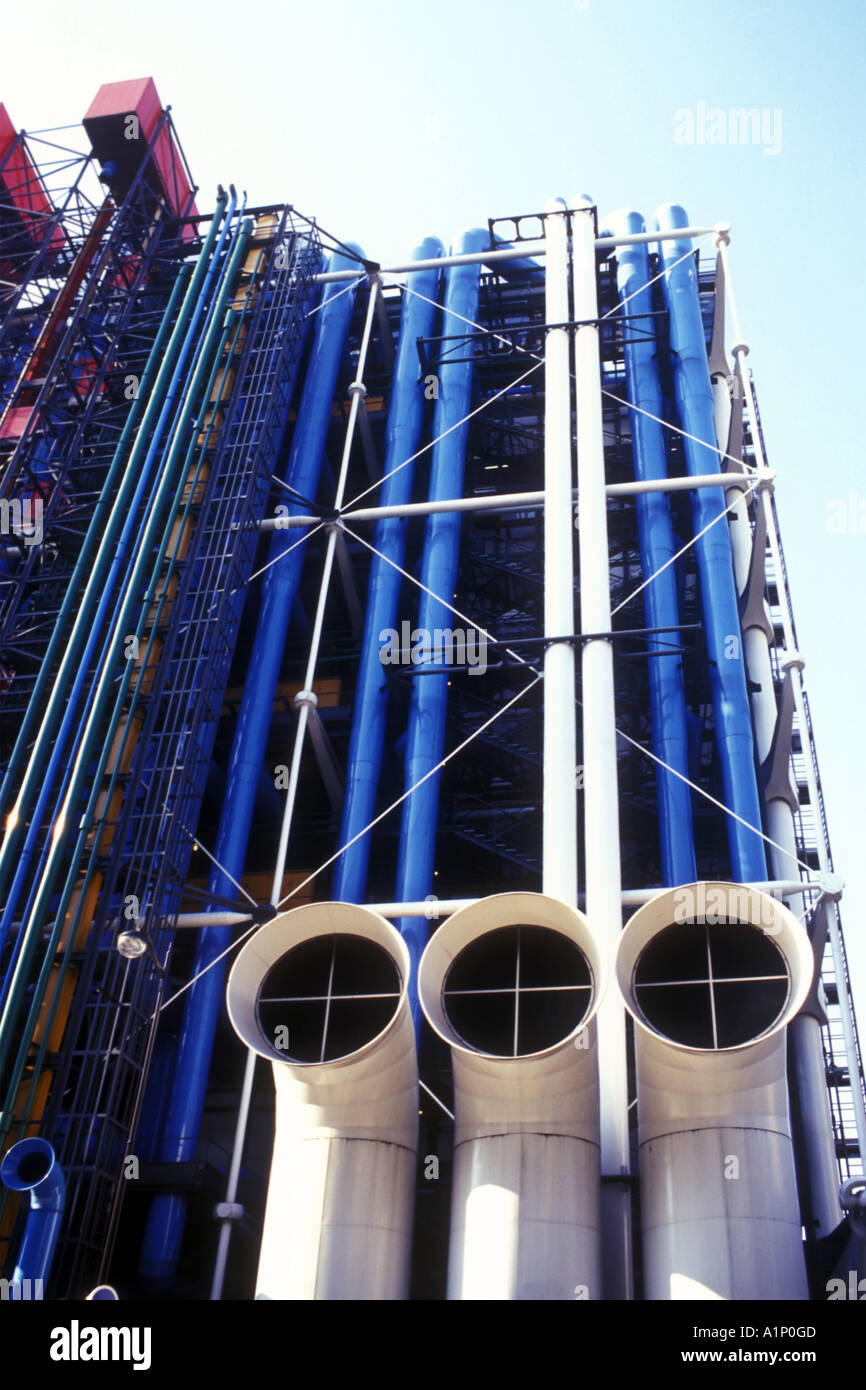The pipework of the Pompidou Center in Paris France Stock Photo - Alamy