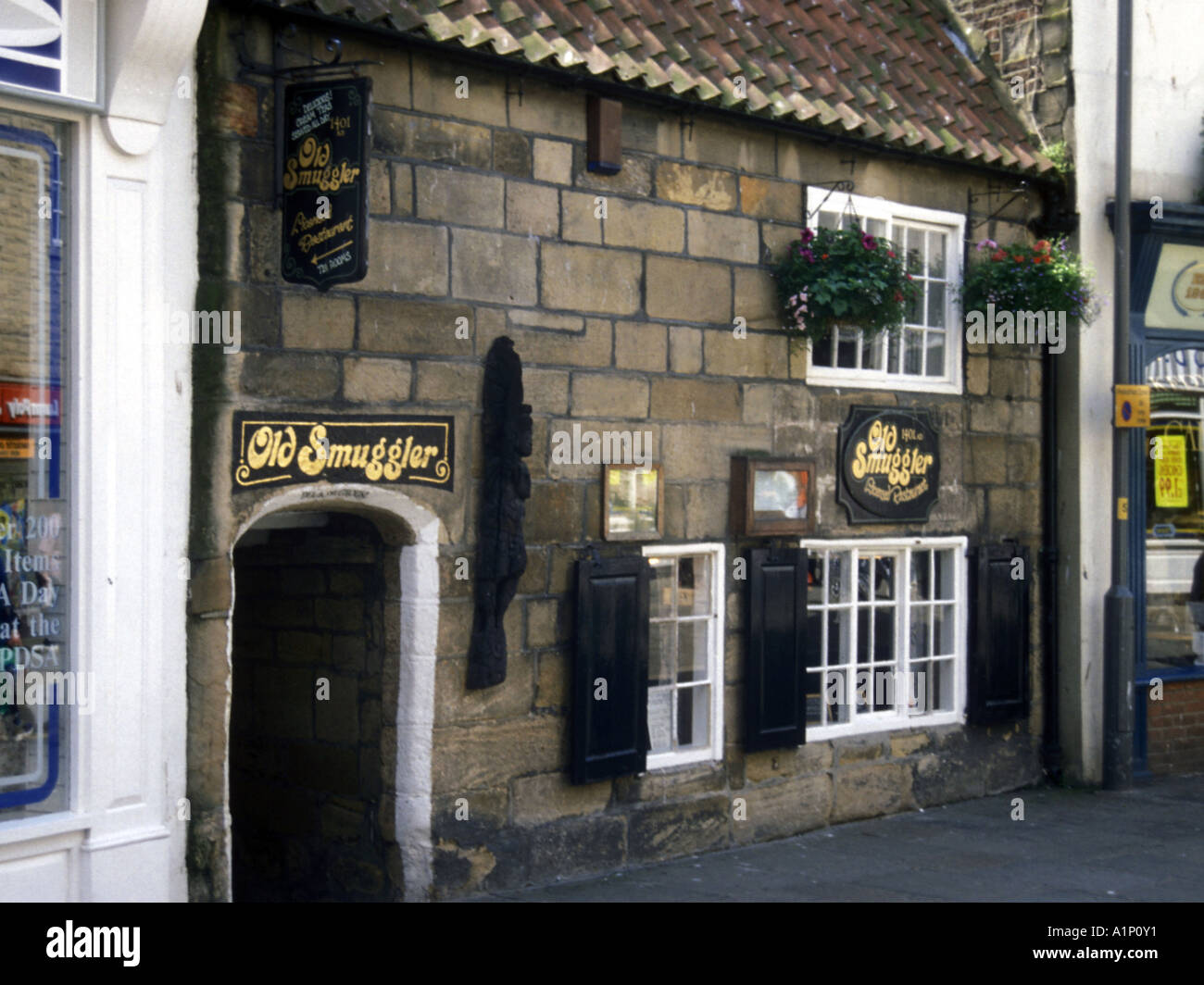 The Old Smugglers Inn at Whitby in North Yorkshire Stock Photo - Alamy