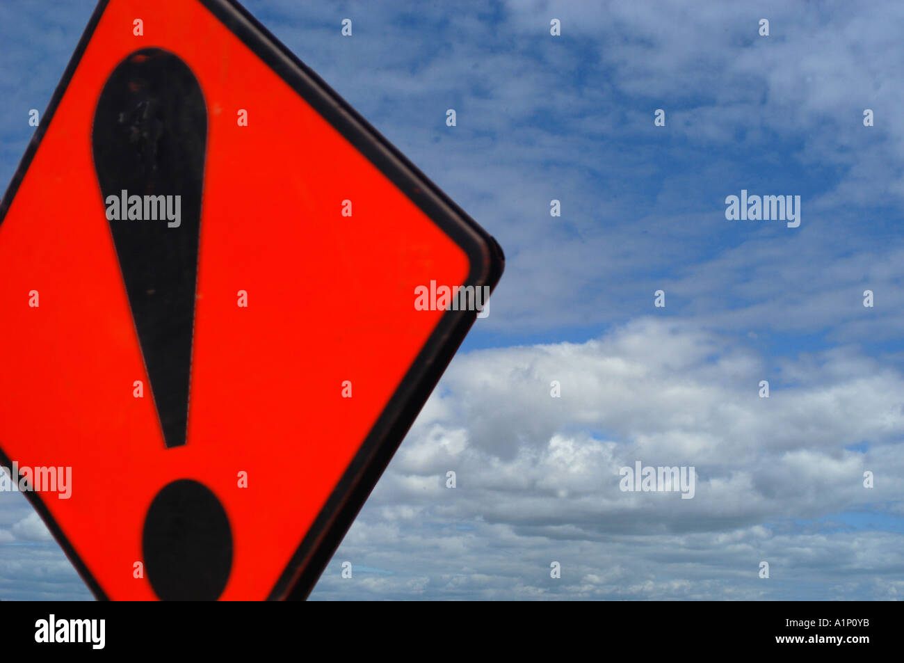 think warning sign exclamation! Stock Photo - Alamy