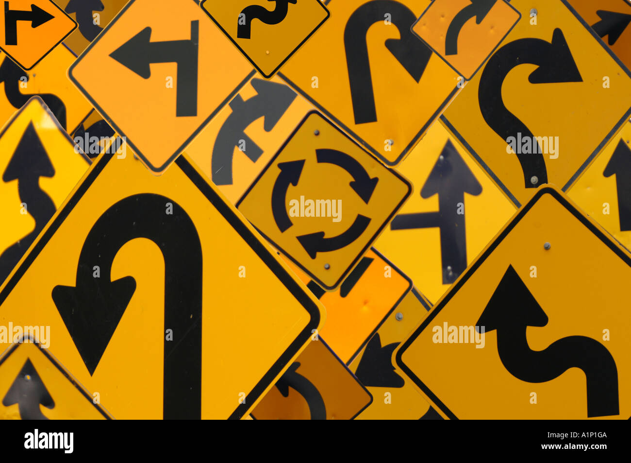 collection of road signs Stock Photo - Alamy