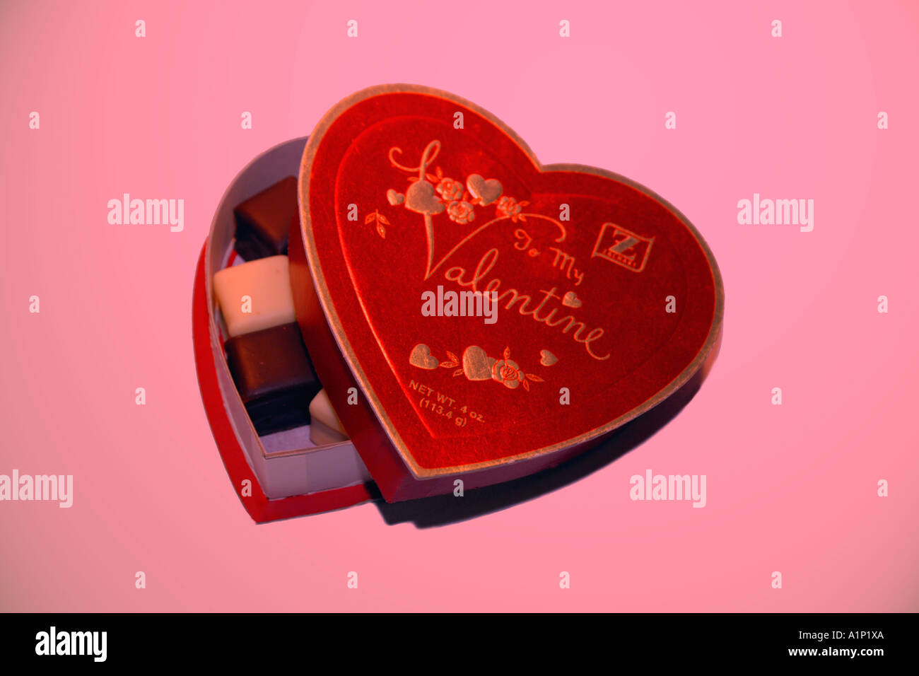 Heart shaped box of chocolates for Valentines Day Stock Photo - Alamy