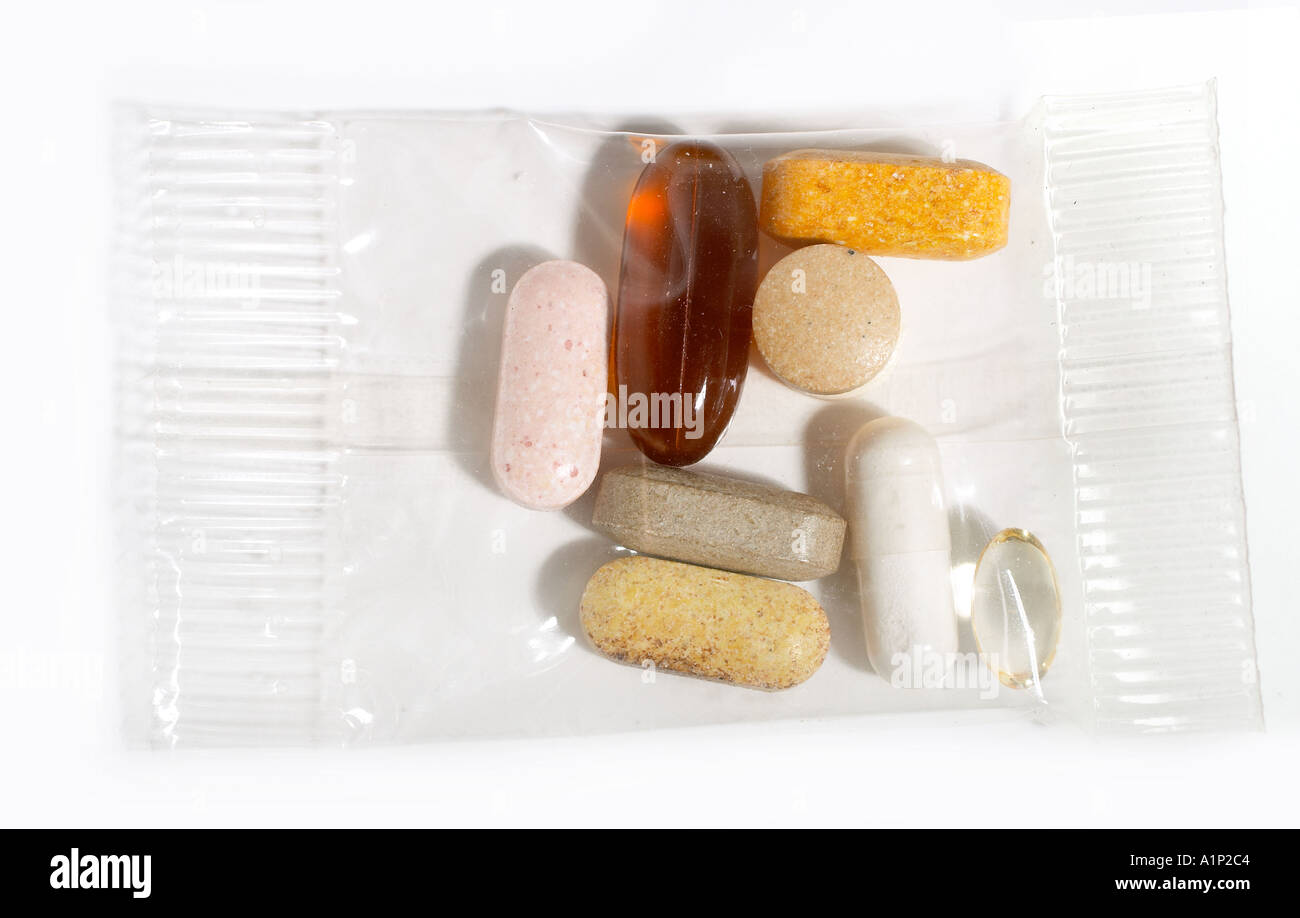 packet of herbal supplement pills Stock Photo - Alamy
