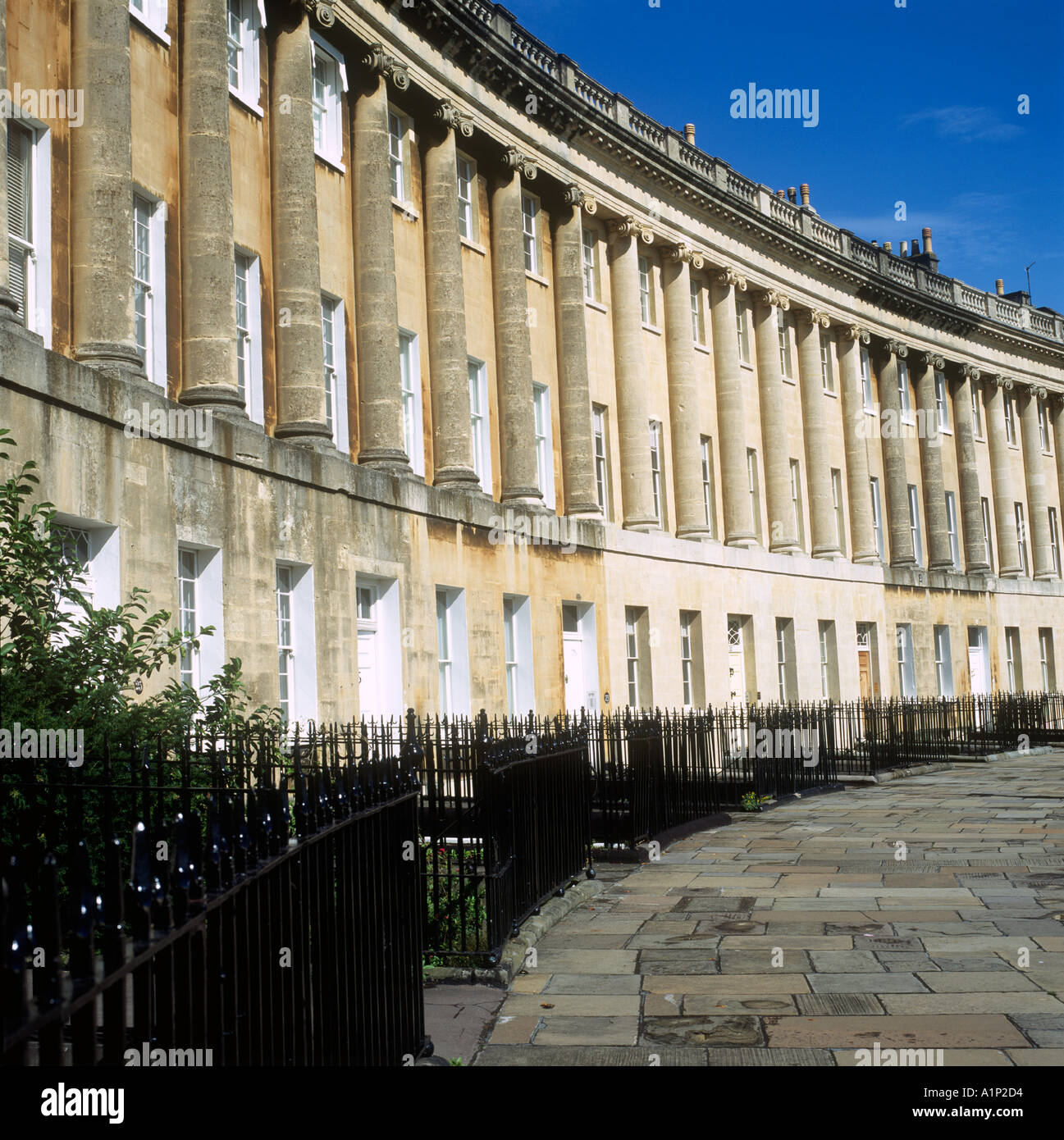 Traditional Bathstone Houses Royal Crescent Bath England UK SB Stock ...