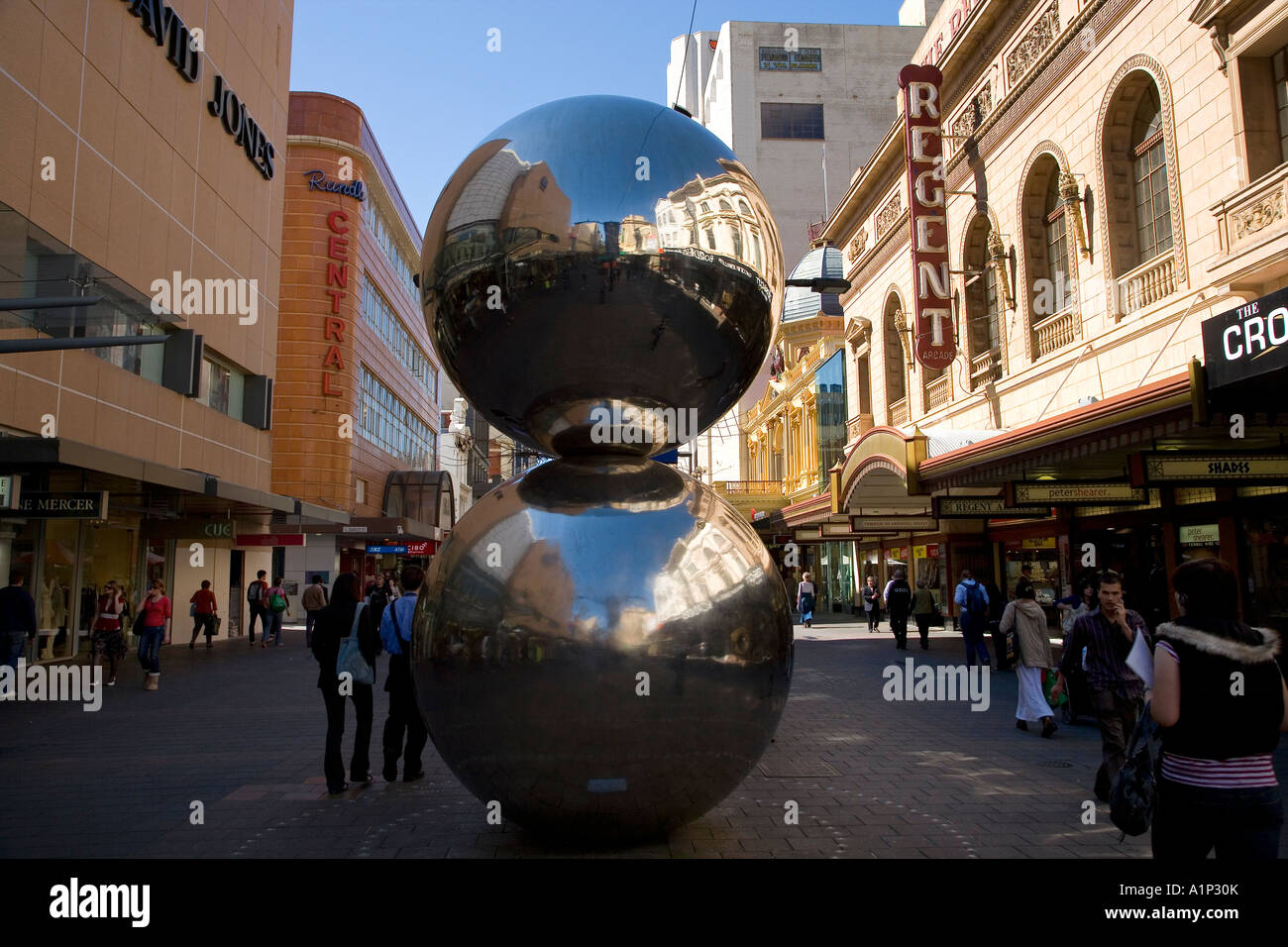 Ball Sculpture Rundle Mall Adelaide South Australia Australia Stock ...