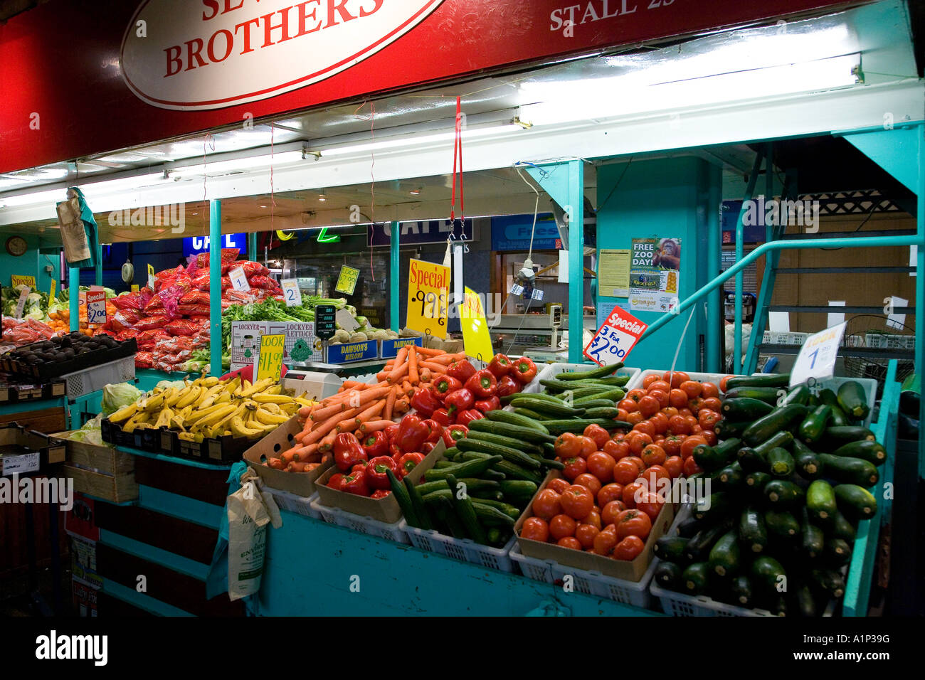 Produce Stall Central Market Adelaide South Australia Australia Stock ...