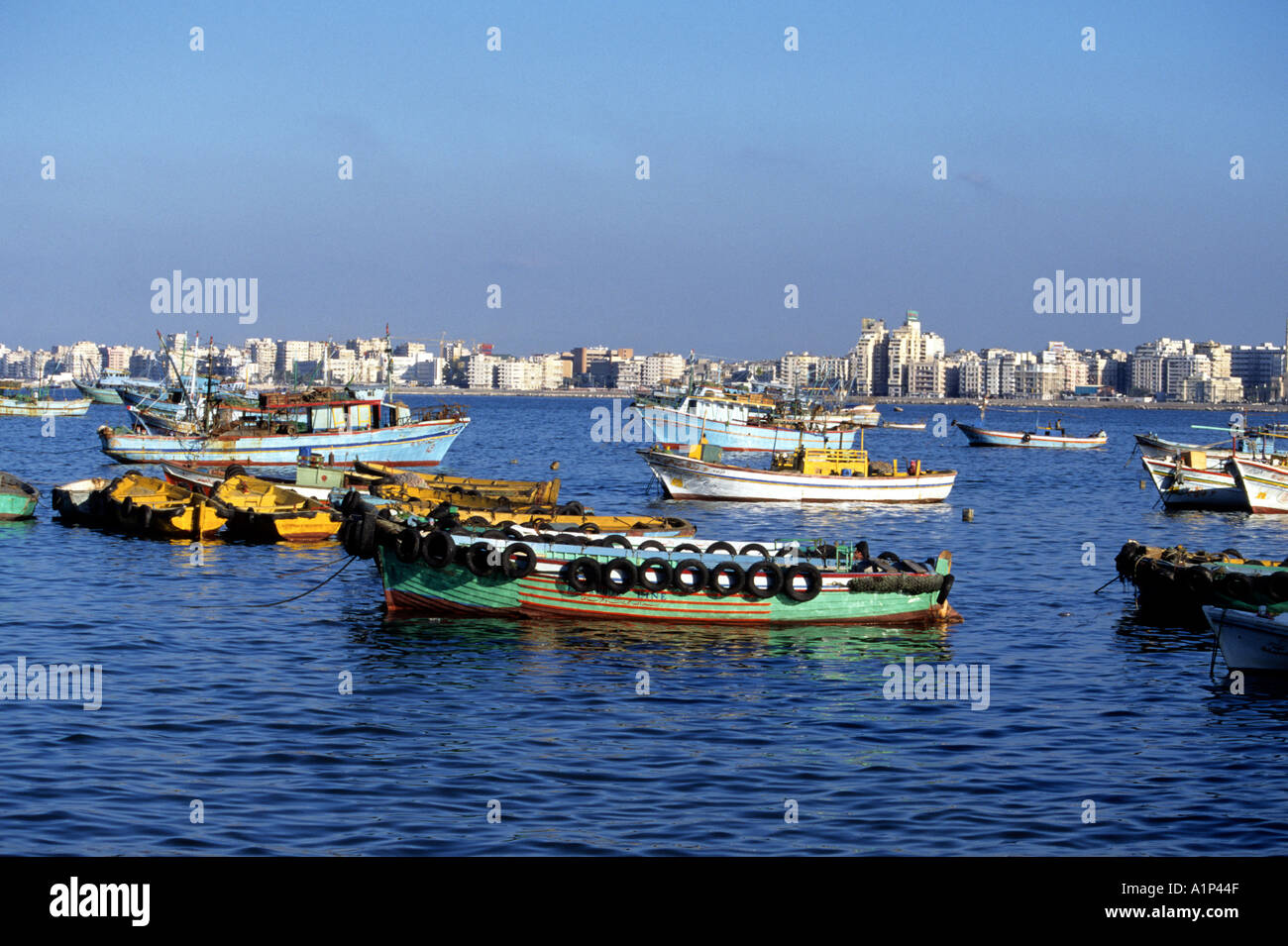 Fishing Boats in Eastern Harbor Alexandria Egypt Stock Photo - Alamy