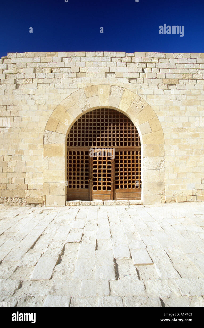Entrance at Castle of Qaitbay Alexandria Egypt Stock Photo - Alamy