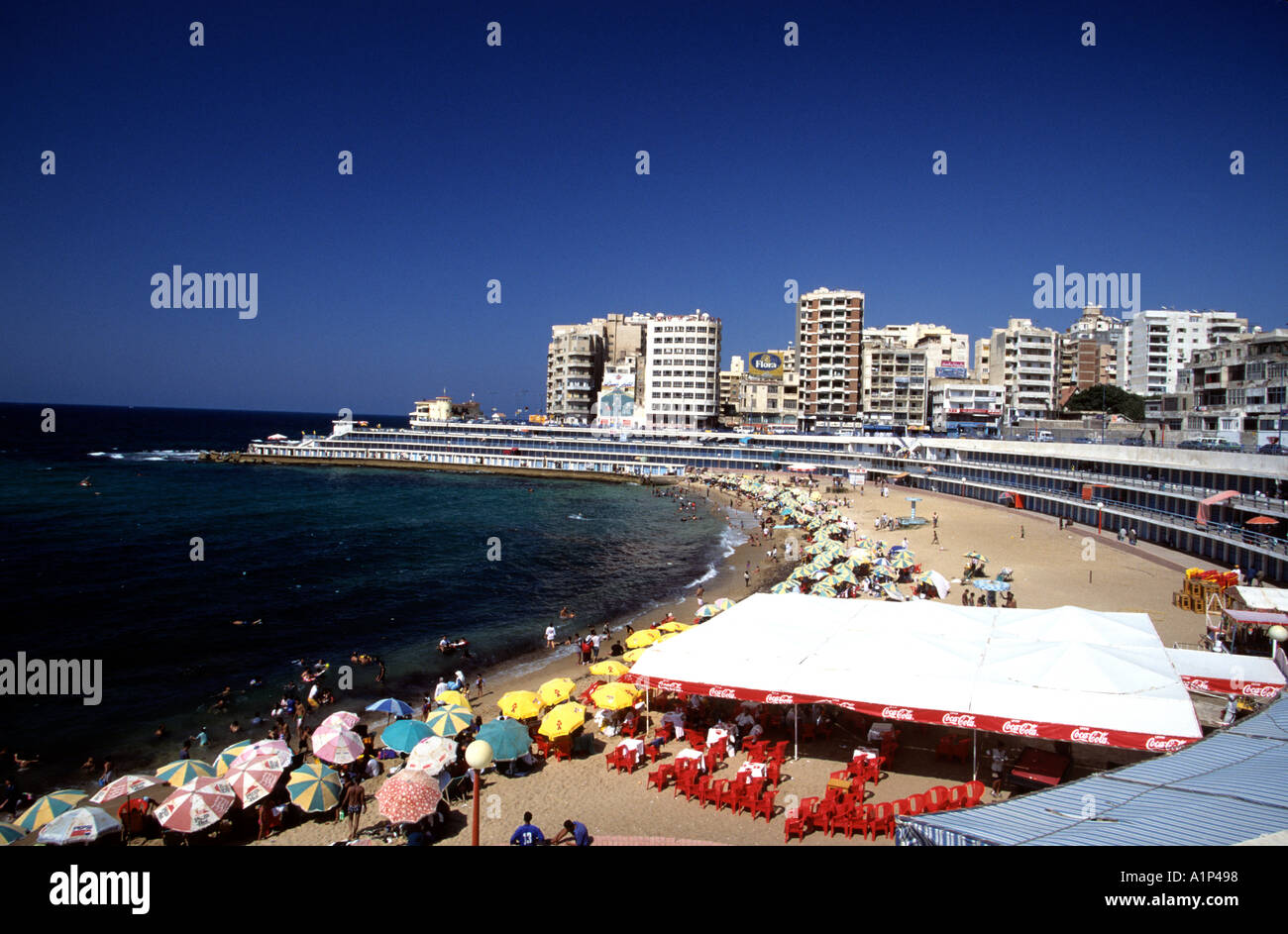 Estanly Beach Alexandria Egypt Stock Photo - Alamy
