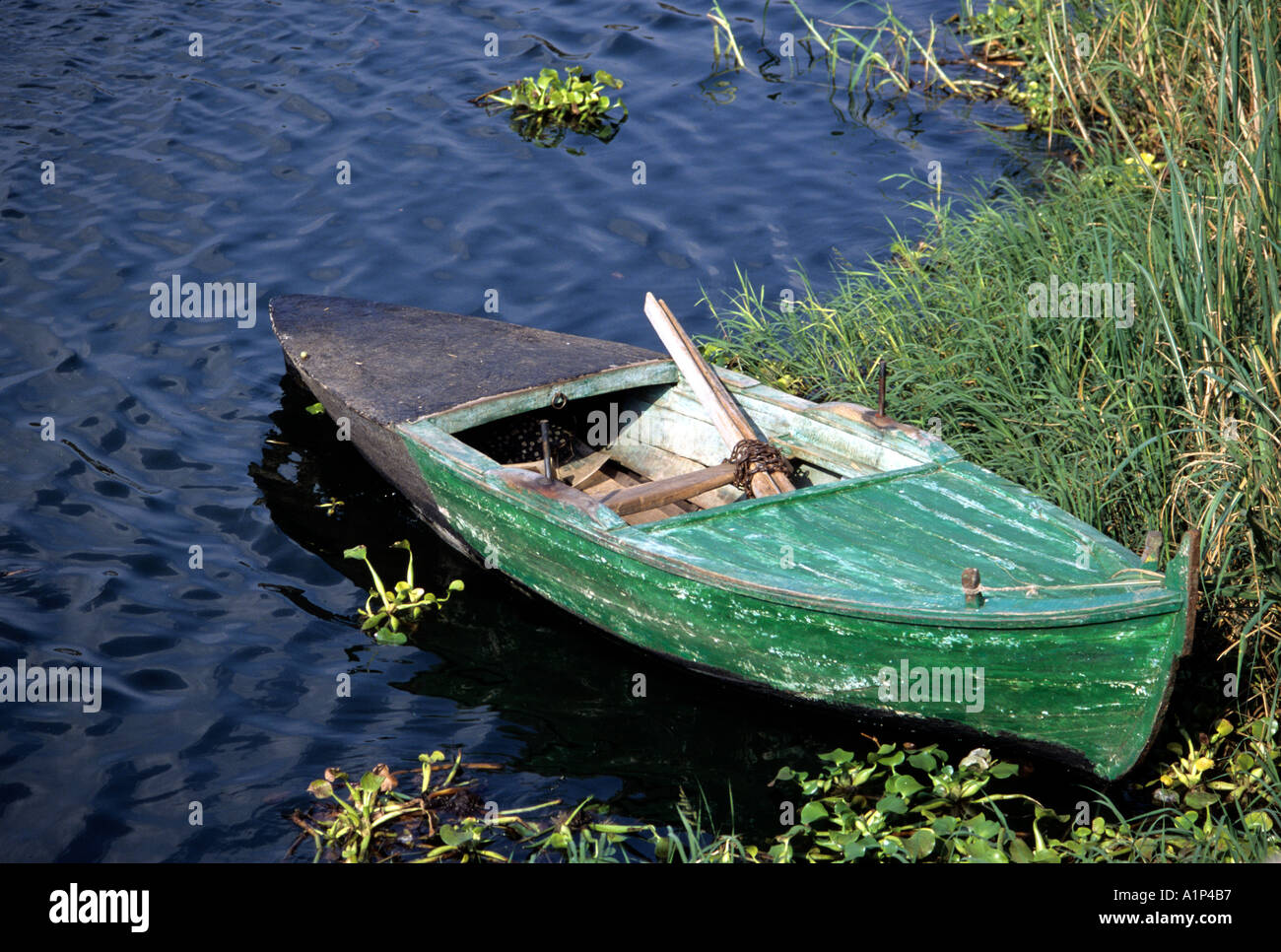 Weathered Rowboat on the Nile Cairo Egypt Stock Photo - Alamy