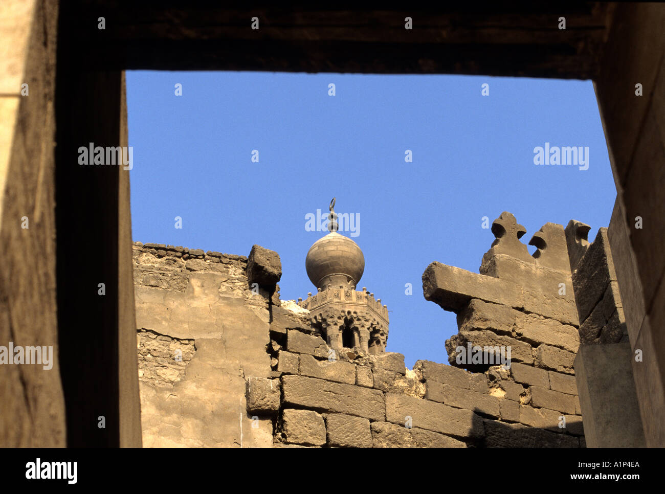 Minaret of a Mosque in Old Cairo Cairo Egypt Stock Photo - Alamy