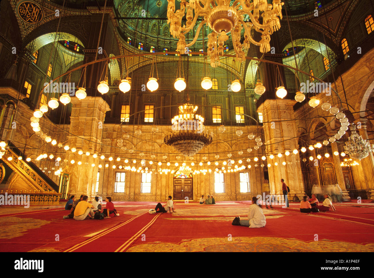 Mohammed Ali Mosque Interior Cairo Egypt Stock Photo - Alamy