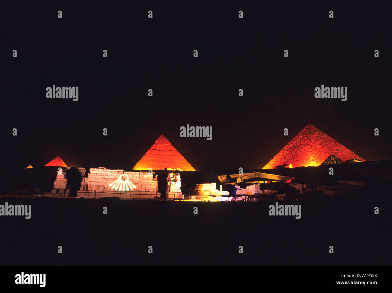 The Great Pyramids Sound and Light Show Giza Egypt Stock Photo - Alamy