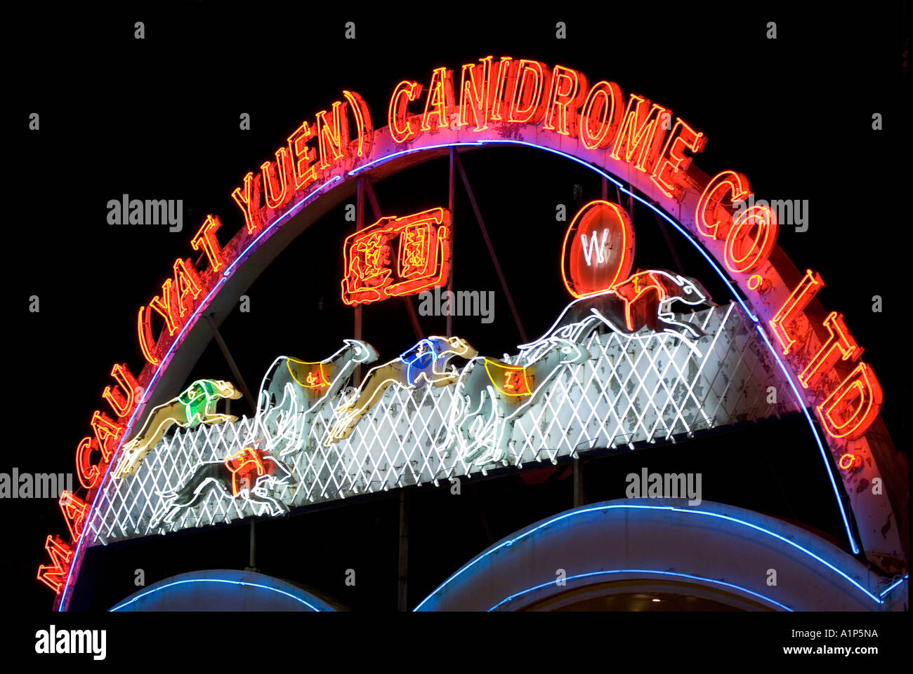 Canidrome Greyhound Stadium Yat Yuen Macau Stock Photo - Alamy