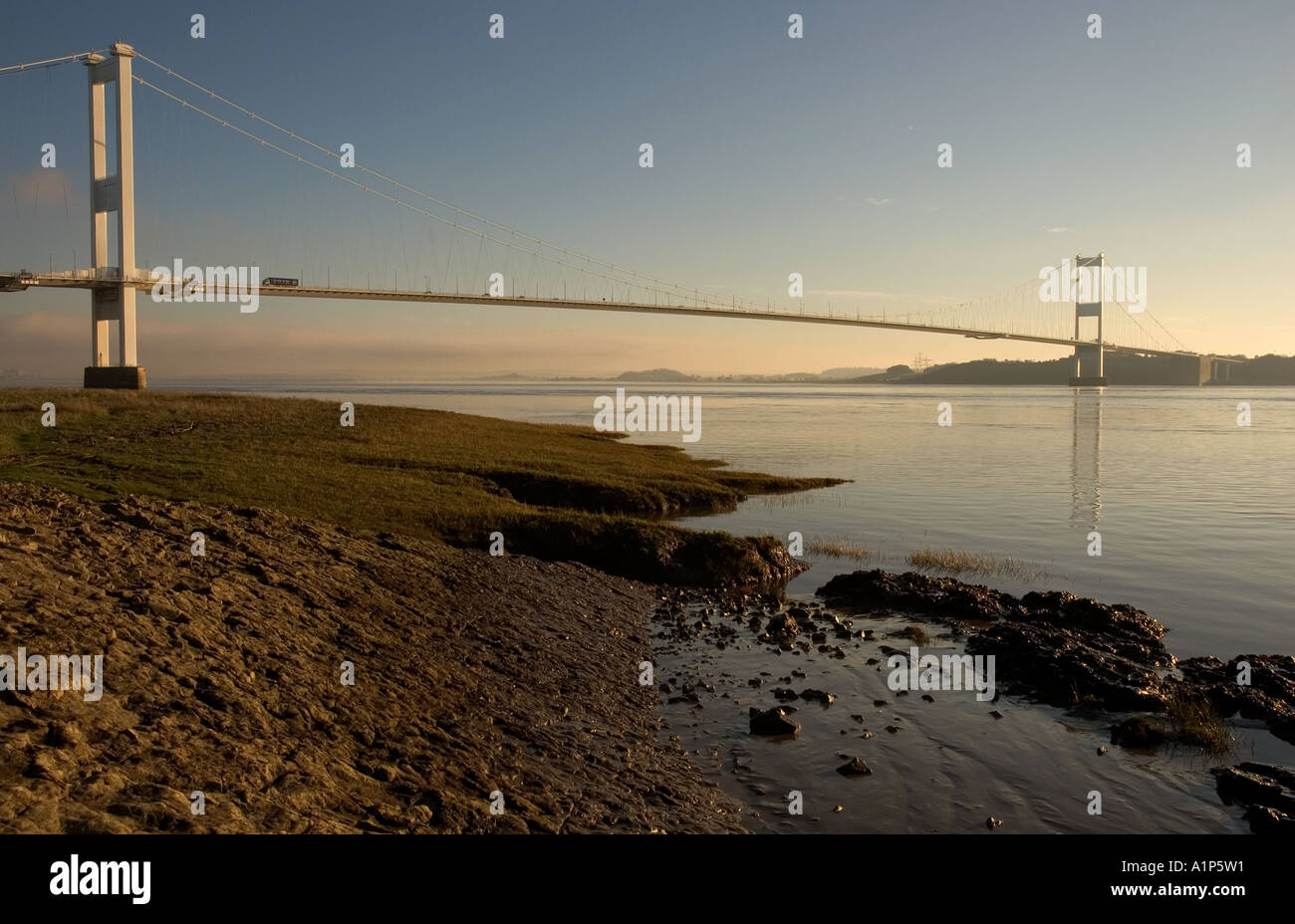 Severn Bridge M48 crossing from England to Wales Stock Photo - Alamy