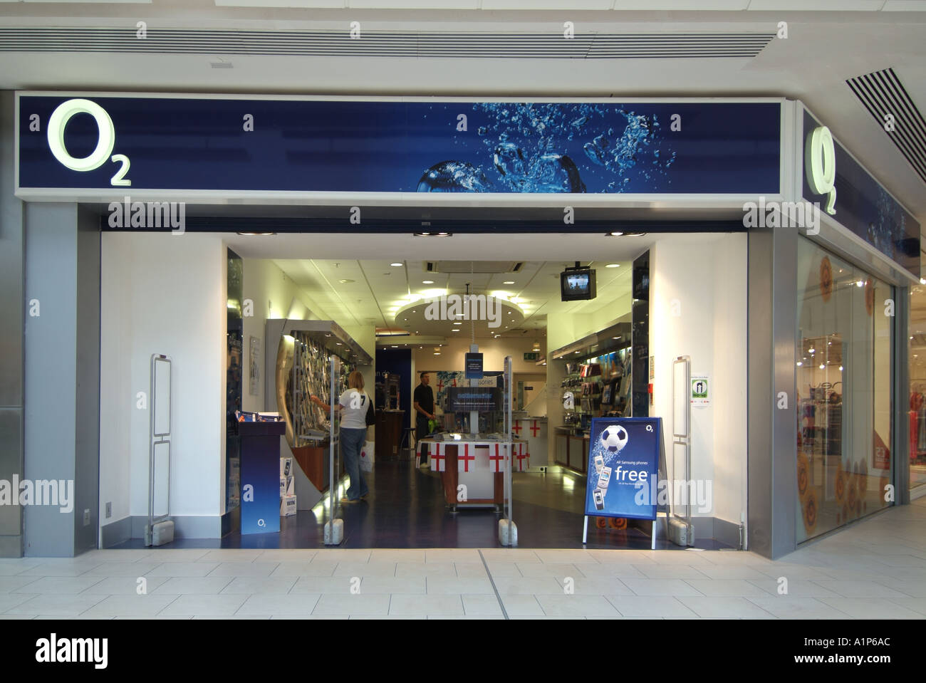 Lakeside retail indoor shopping mall with 02 O2 two store selling ...