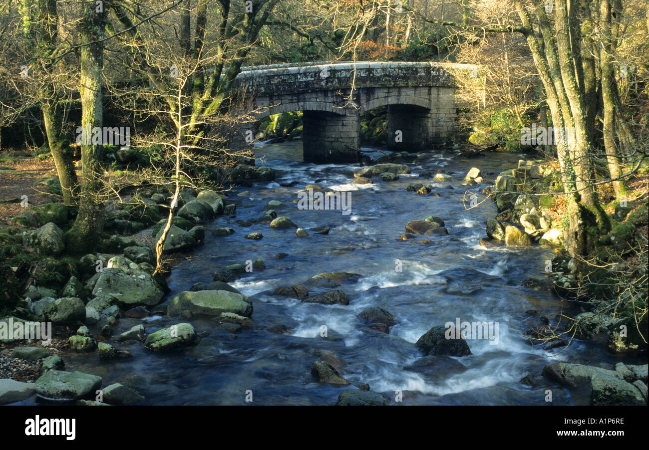 Shaugh Bridge Dartmoor National Park Devon England Stock Photo - Alamy