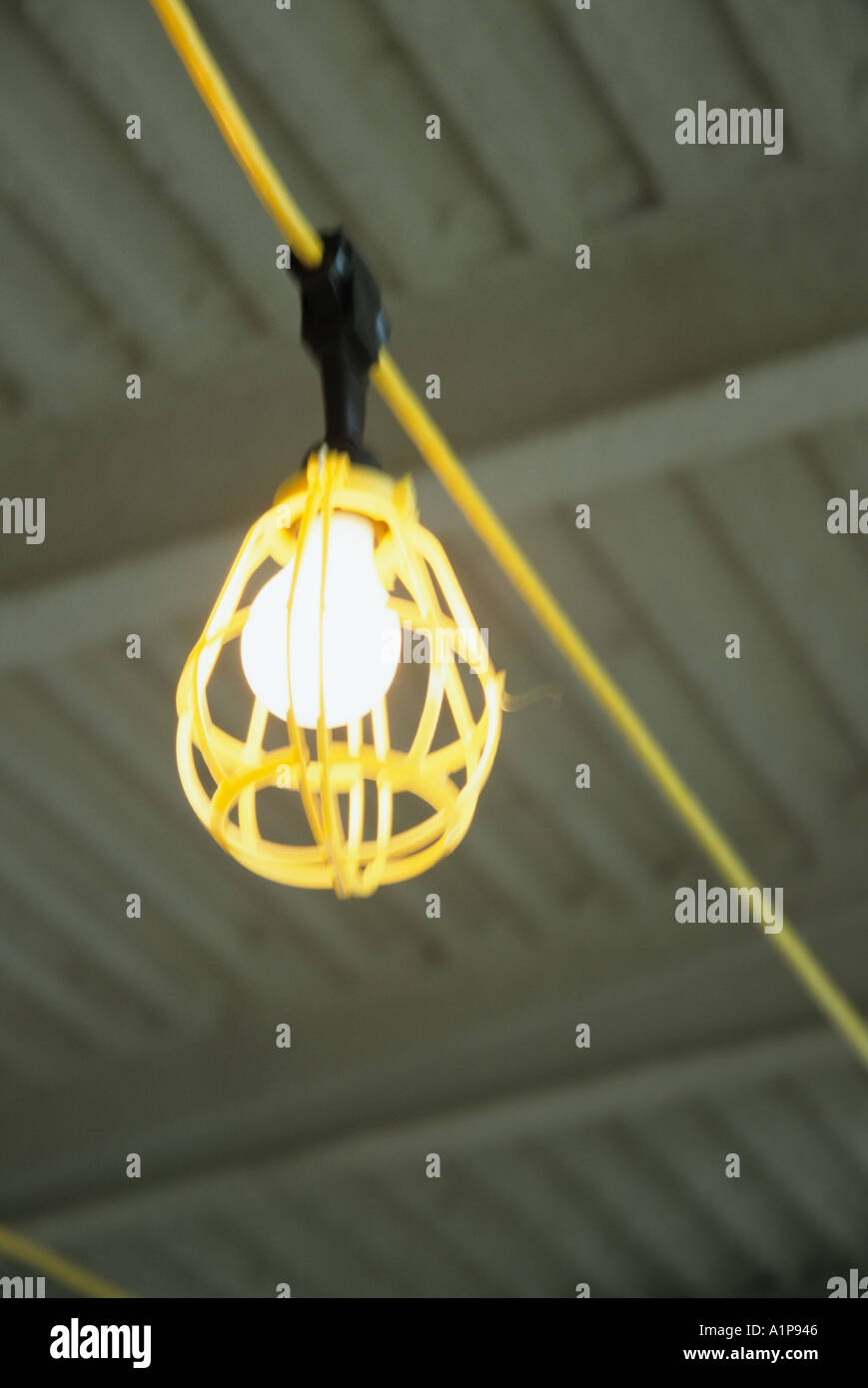 Utility light in a construction zone Stock Photo - Alamy